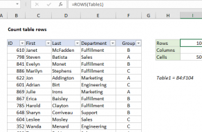Excel ROWS function | Exceljet
